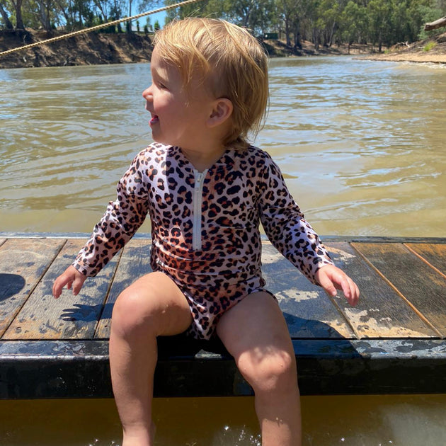 Leopard Rashie Swimsuit – Bamboletta's Boutique